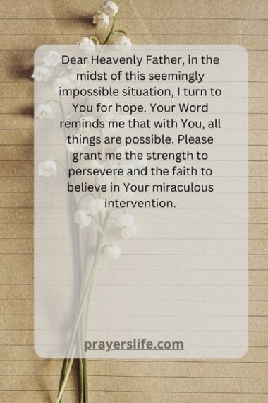 21 Powerful Prayer For The Impossible Situation