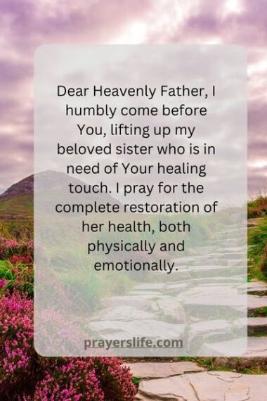 26 Powerful Healing Prayer For My Sister