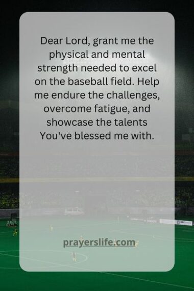 24 Effective Prayer For A Baseball Player