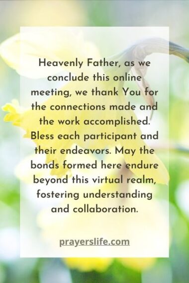 17 Inspiring Short Closing Prayer For Online Meeting