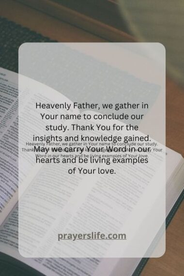 21 Powerful Prayer To End Bible Study