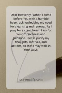 17 Effective Prayer For A Clean Heart