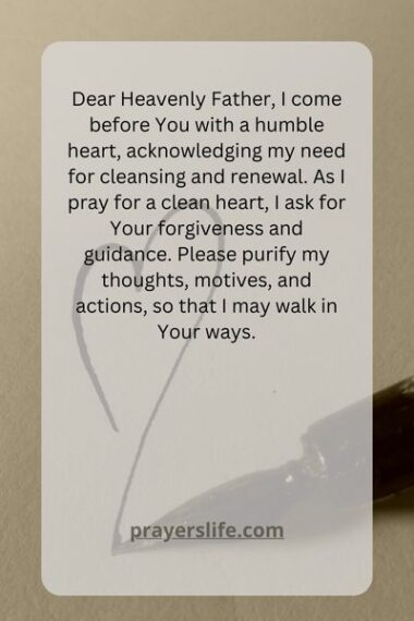 17 Effective Prayer For A Clean Heart