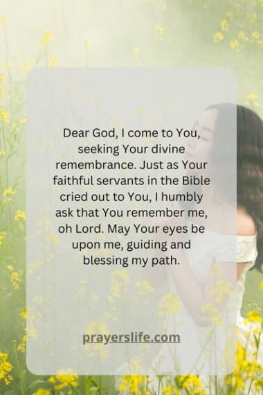 20 Effective Prayer Points On Remember Me Oh Lord