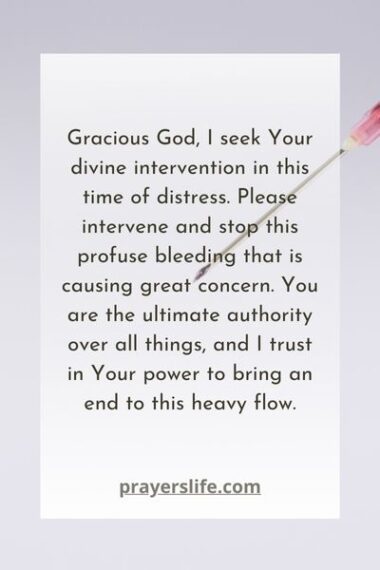 18 Prayers To Stop Heavy Bleeding