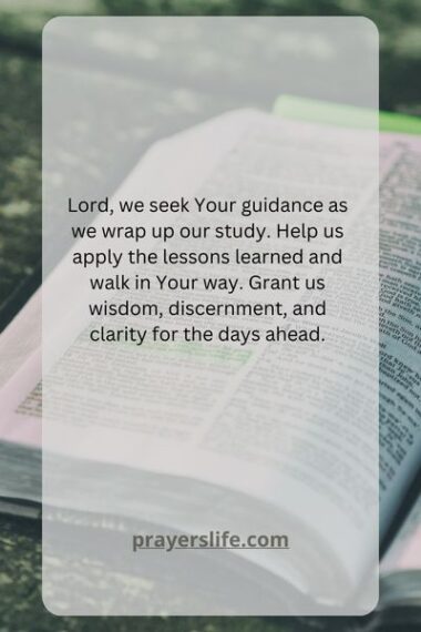 21 Powerful Prayer To End Bible Study