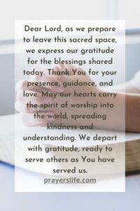 21 Great Short Closing Prayer For Worship Service