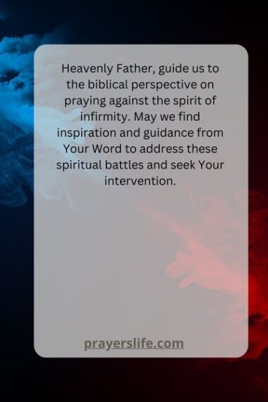 18 Powerful Prayer Against Spirit Of Infirmity