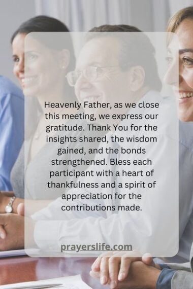 25 Uplifting Closing Prayer For Meetings