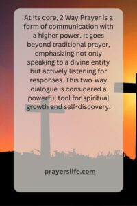 What Is A 2 Way Prayer?