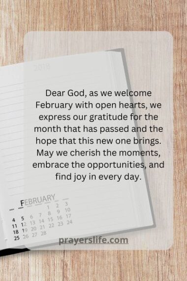 20 Amazing New Month Prayer For February