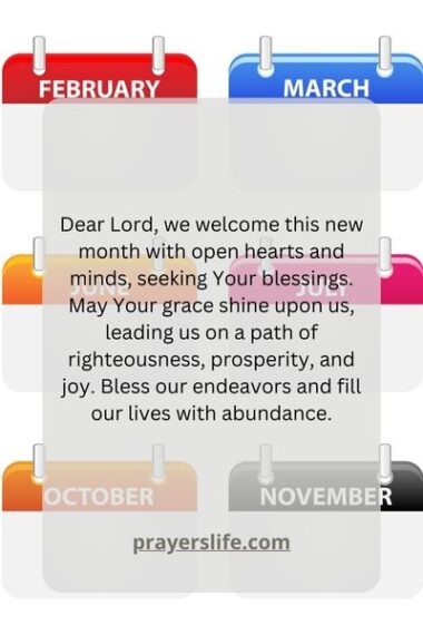 30 Best New Month Prayer And Blessings